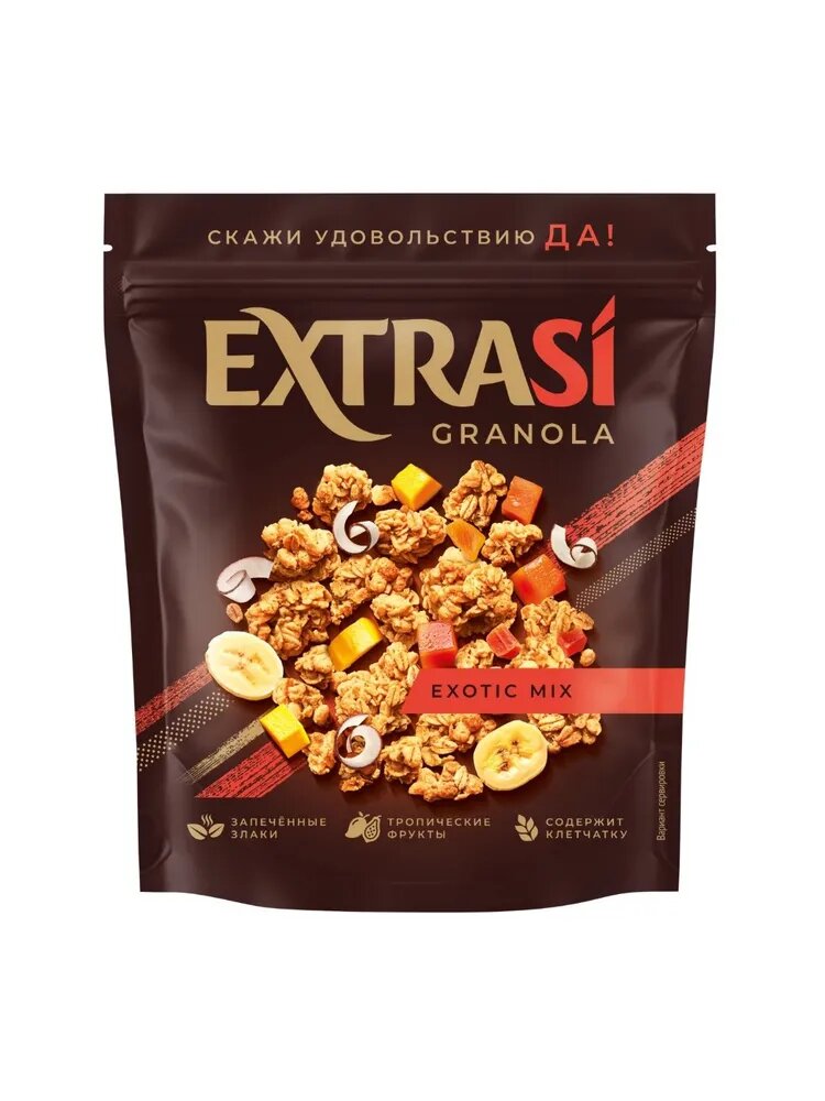 Гранола мюсли со вкусом Экзотик микс 300 г, ExtraSi
