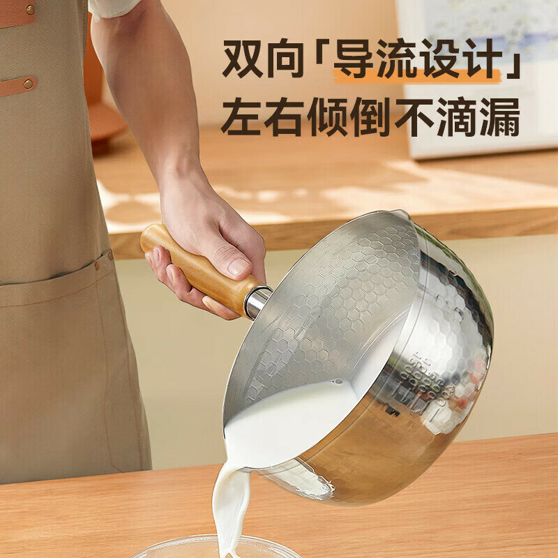 Canbo Снежная плоская гладкая кухонная посуда из нержавеющей стали 20 см для приготовления детского питания с паровым