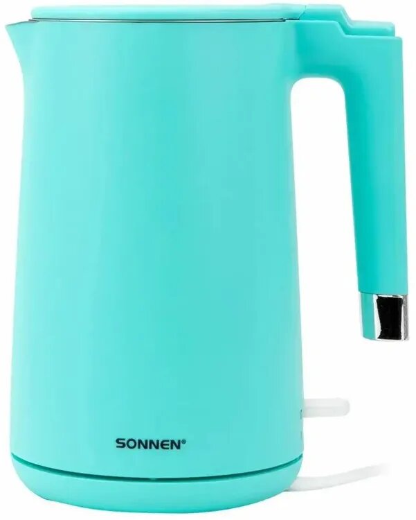 Чайник электрический SONNEN 8719M, 1.5л, пластик, мятный