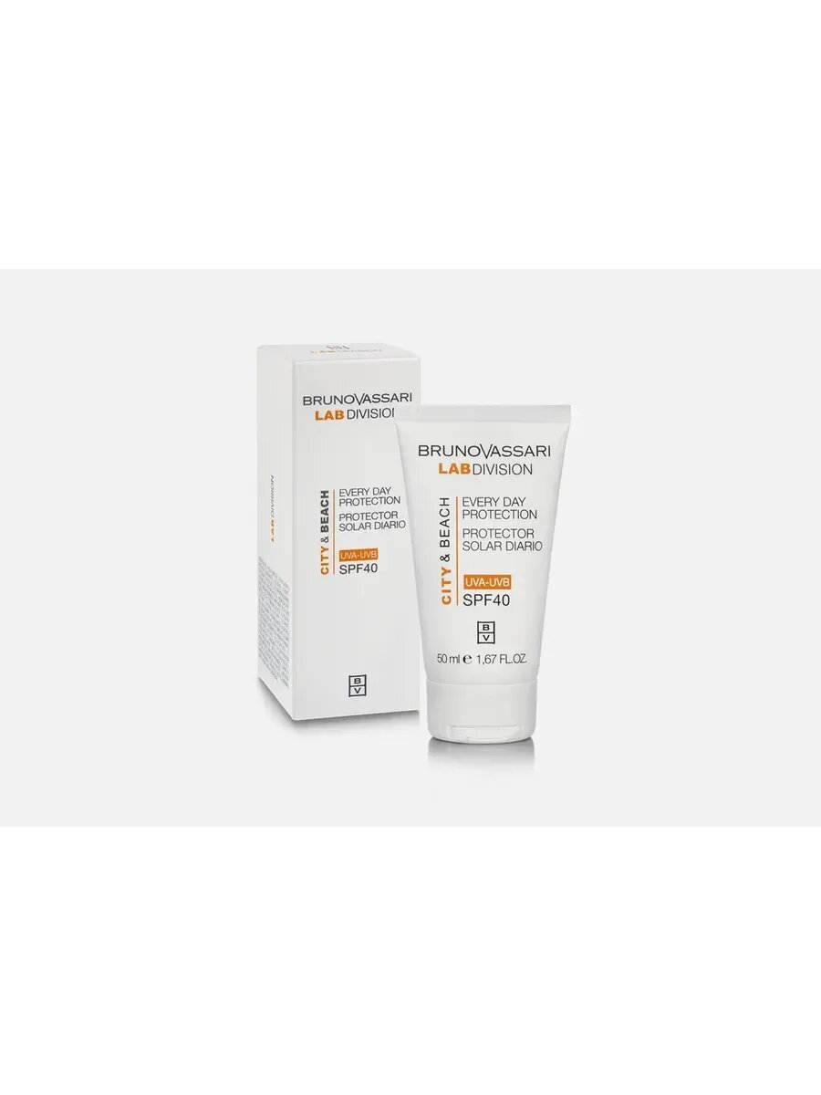 #Bruno Vassari CITY & BEACH - EVERYDAY PROTECTION coлнцезащитный крем c SPF 40 для ежедневнoгo иcпoльзoвания 50мл#