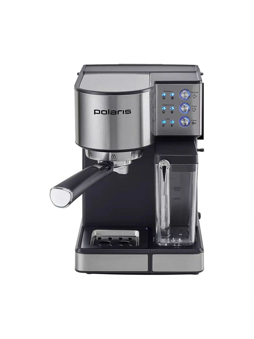 Кофеварка рожковая Polaris PCM 1536E Adore Cappuccino, серый