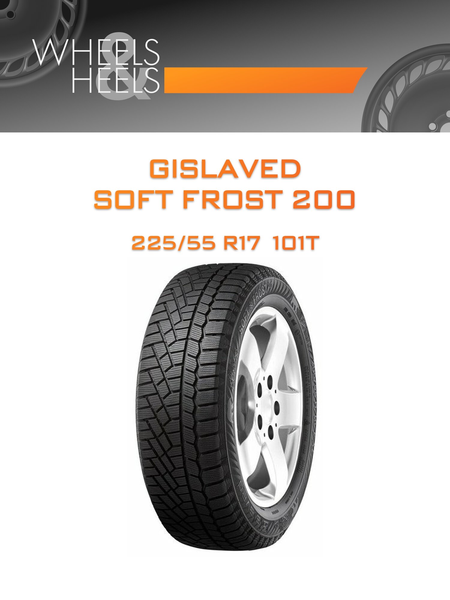 Шина автомобильная GISLAVED SOFT FROST 200 225/55 R17 101T XL WINTER, зимняя, универсальная