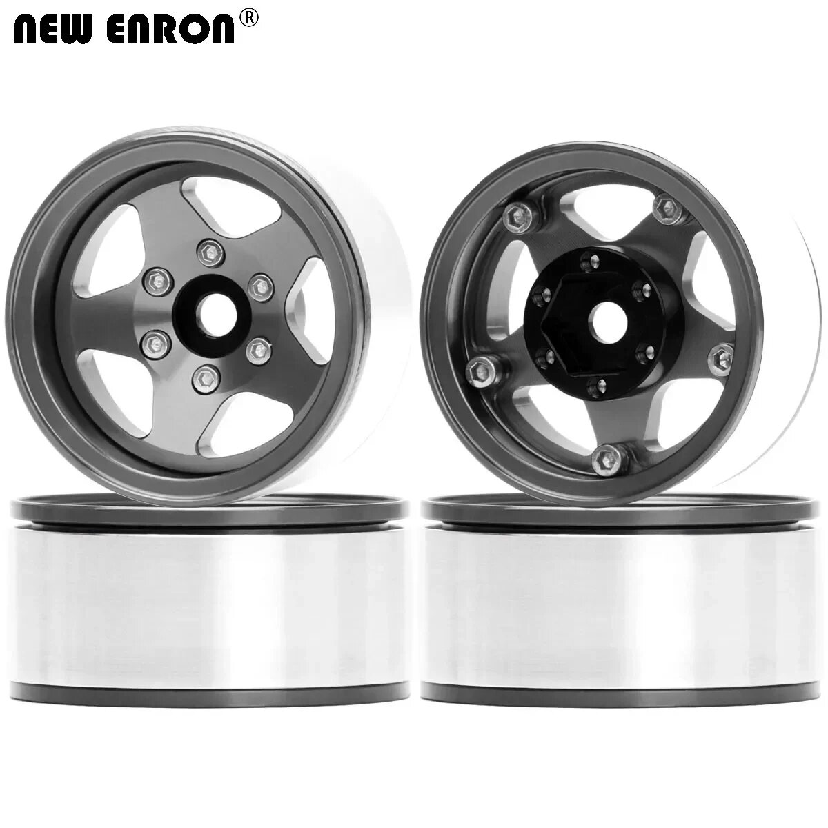 4 шт. металлические обода колес 1,55" NEW ENRON для RC автомобилей 1/10