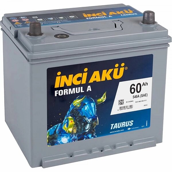 Аккумулятор автомобильный INCI AKU Formul A 60R ОП 540A (232x173x225) D23L 232x173x225