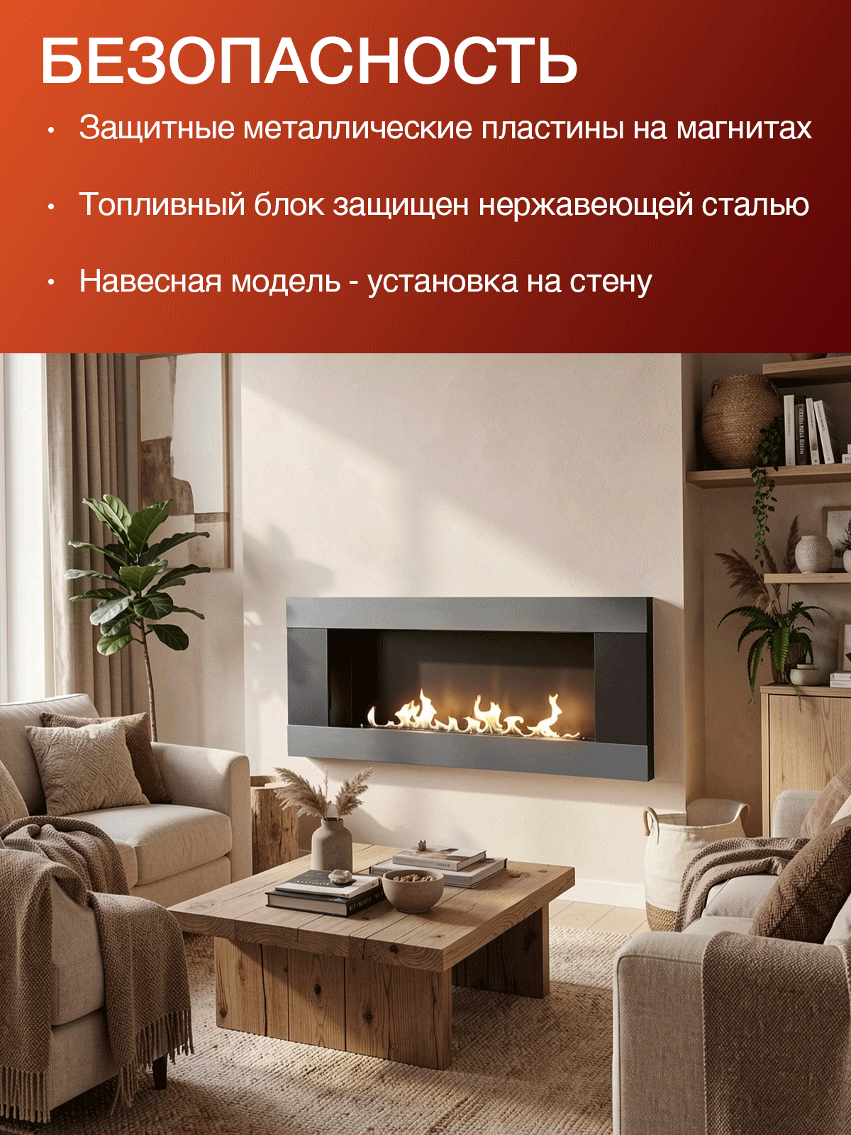 Биокамин Firelight BFP/W-120 Silver — фото 1