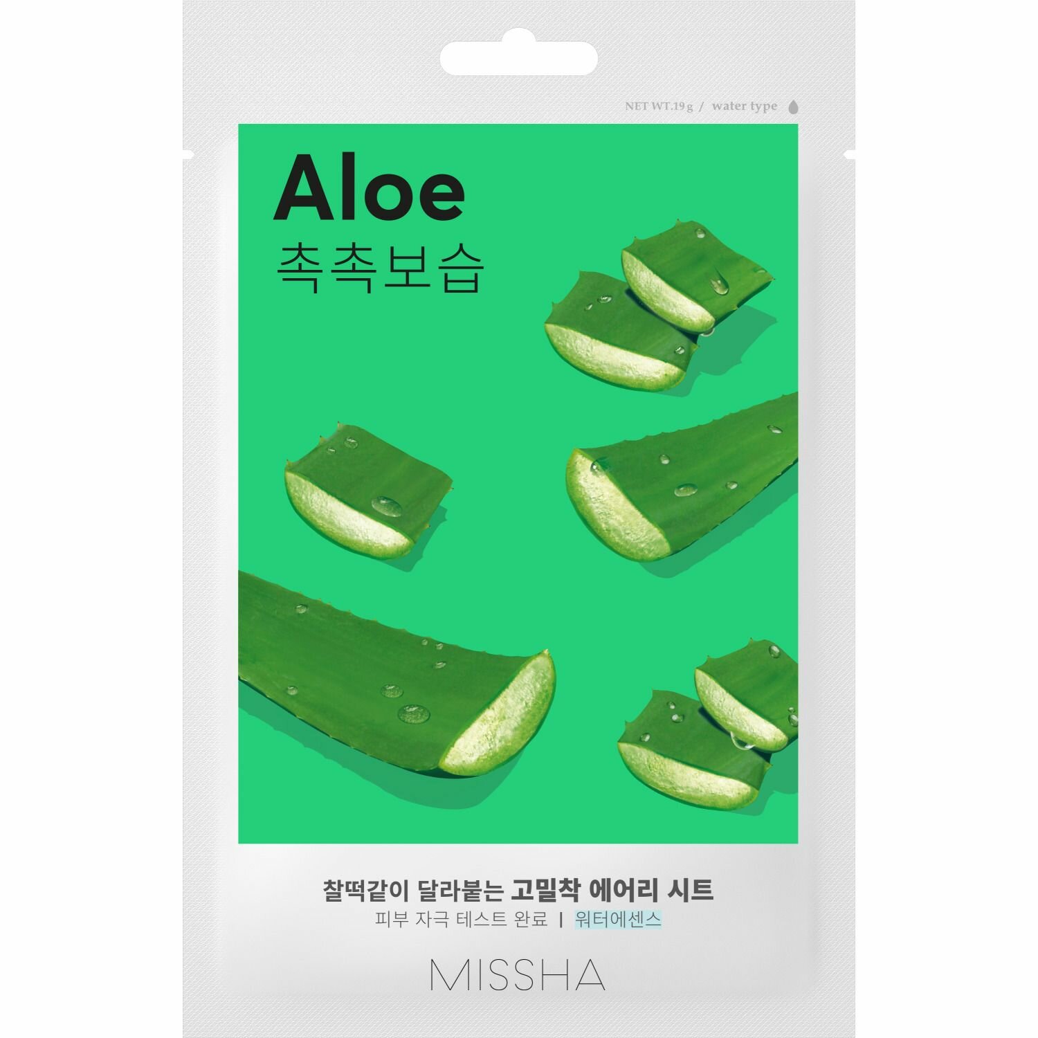 Маска для лица увлажняющая с экстрактом алоэ для сухой кожи MISSHA Airy Fit sheet mask Aloe 19 г, MISSHA, MS201598