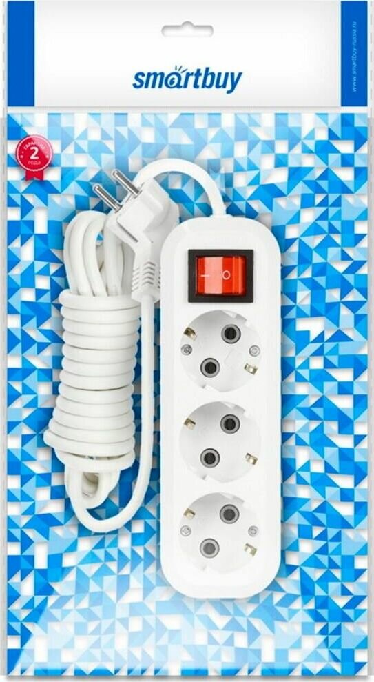 Удлинитель с Smartbuy заземлением SBE-16-3-15-ZS 3 гнз х 15 м