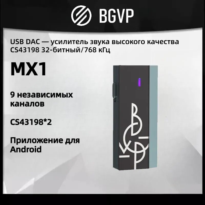 BGVP MX1 DAC для улучшения качества звука CS43198*2, приложение для Android