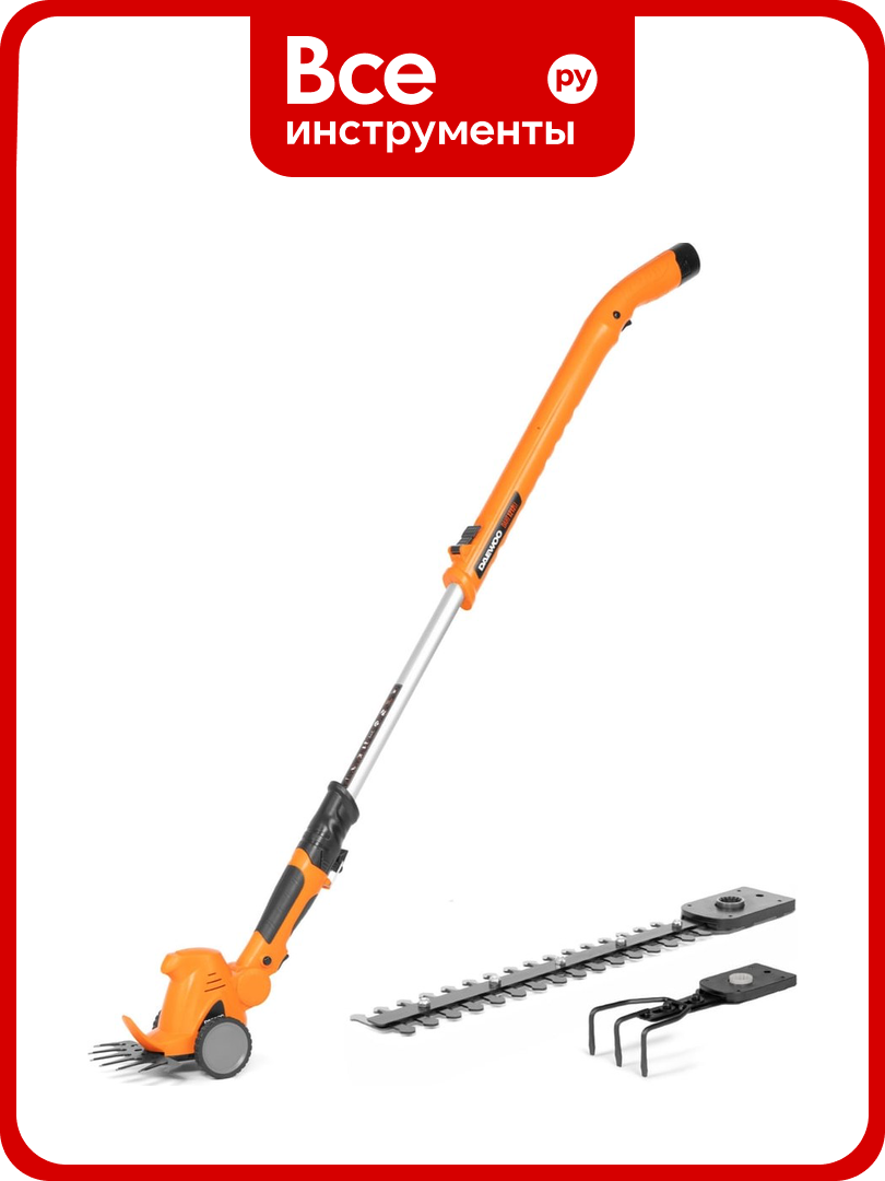 Аккумуляторные ножницы-кусторез с штангой DAEWOO DAHT 1212Li SET