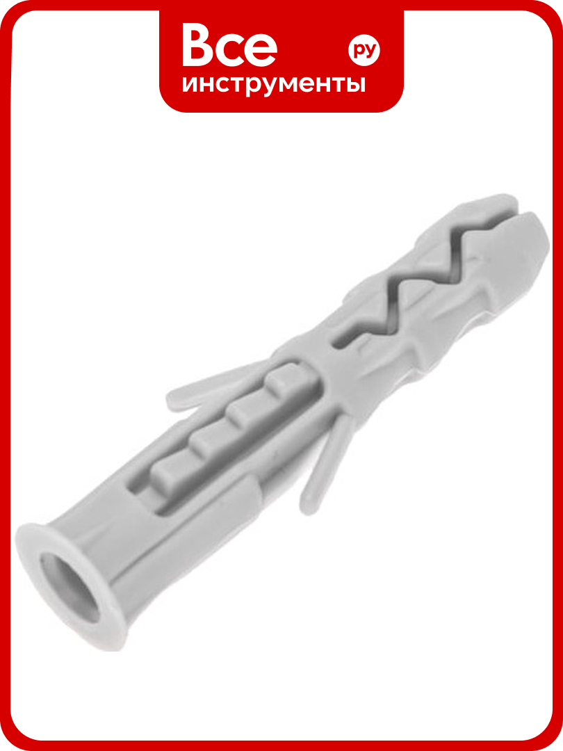 Дюбель распорный Kranz 8x50мм, серый, нейлон, 100 шт. KR-01-3619-012