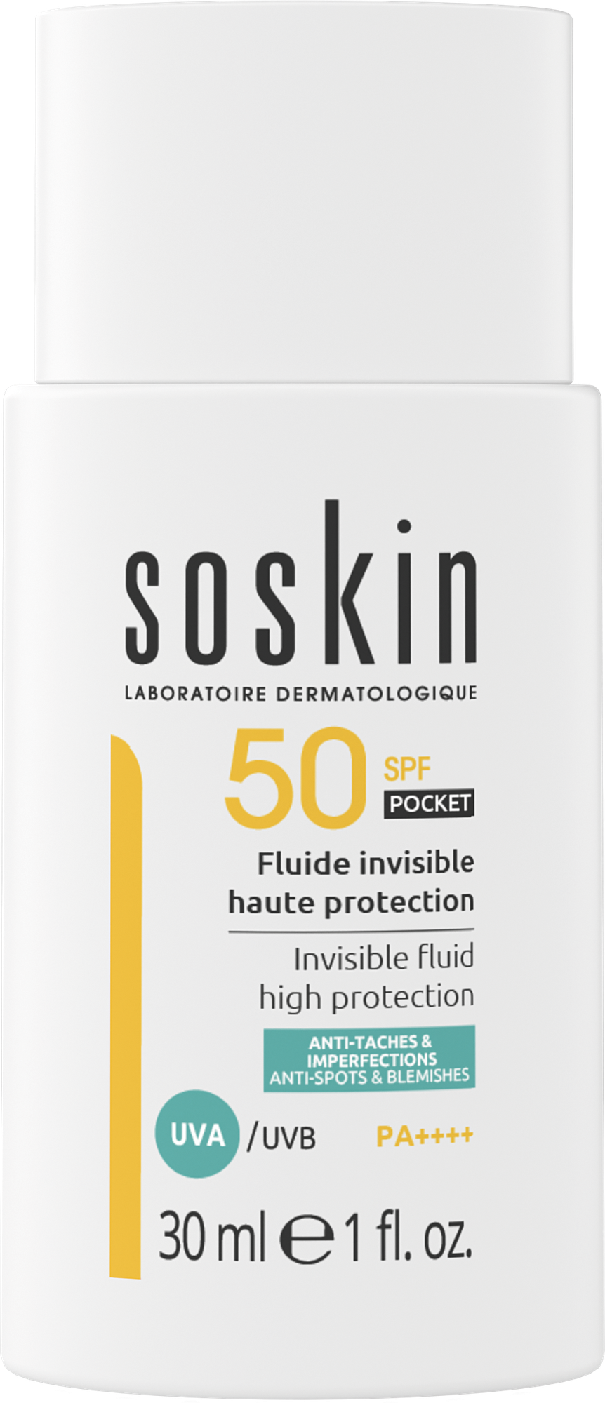 SOSKIN Солнцезащитный невидимый флюид SPF50 Invisible Fluid High Protection SPF50
