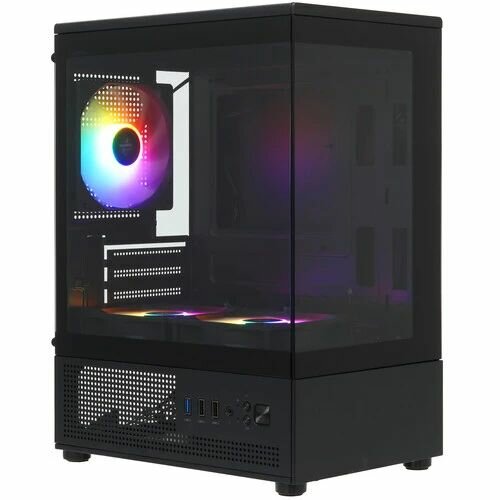 Компьютерный корпус XASTRA Q300M 3FRGB (Q300M-3FC12F) черный - Mini Tower, Micro-ATX, USB 3.2 Gen 1 Type-A