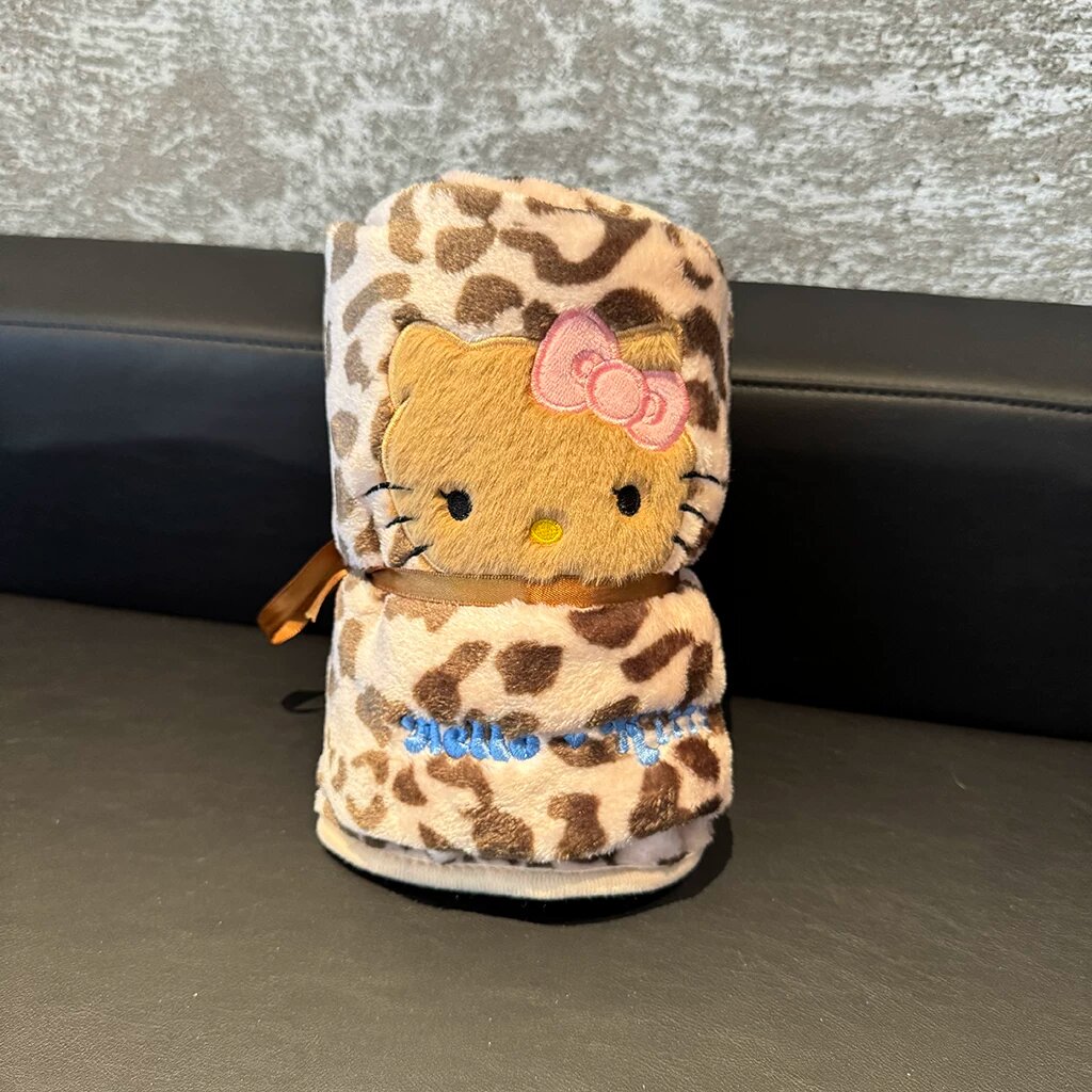 Милое одеяло с леопардовым принтом Kt Cat, одеяло для офиса, для сна, для кондиционирования воздуха, портативное