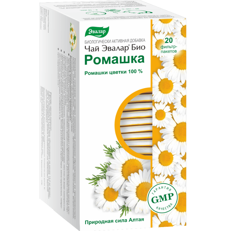 Чай эвалар био ромашка 1,2 гр 20 шт. фильтр-пакеты