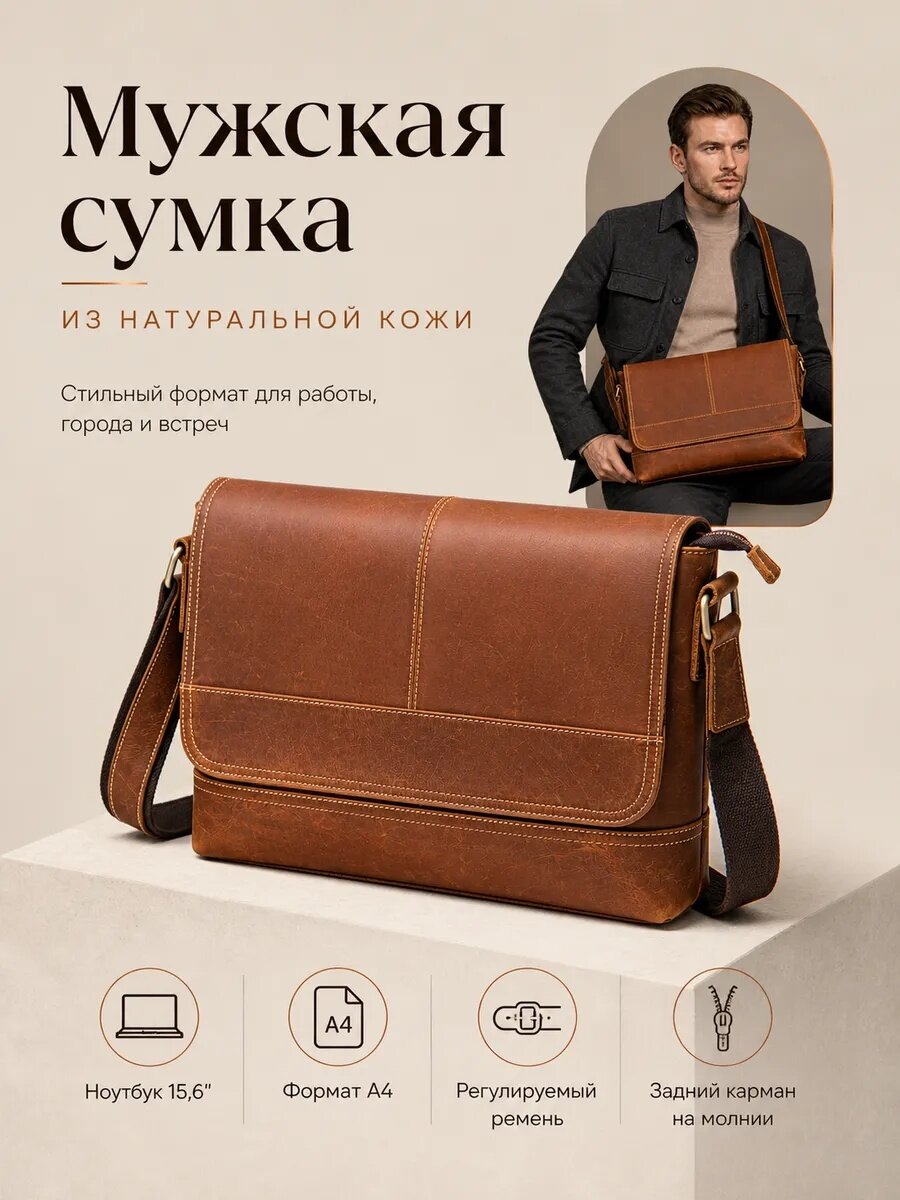 Сумка планшет Сумка мужская кожаная