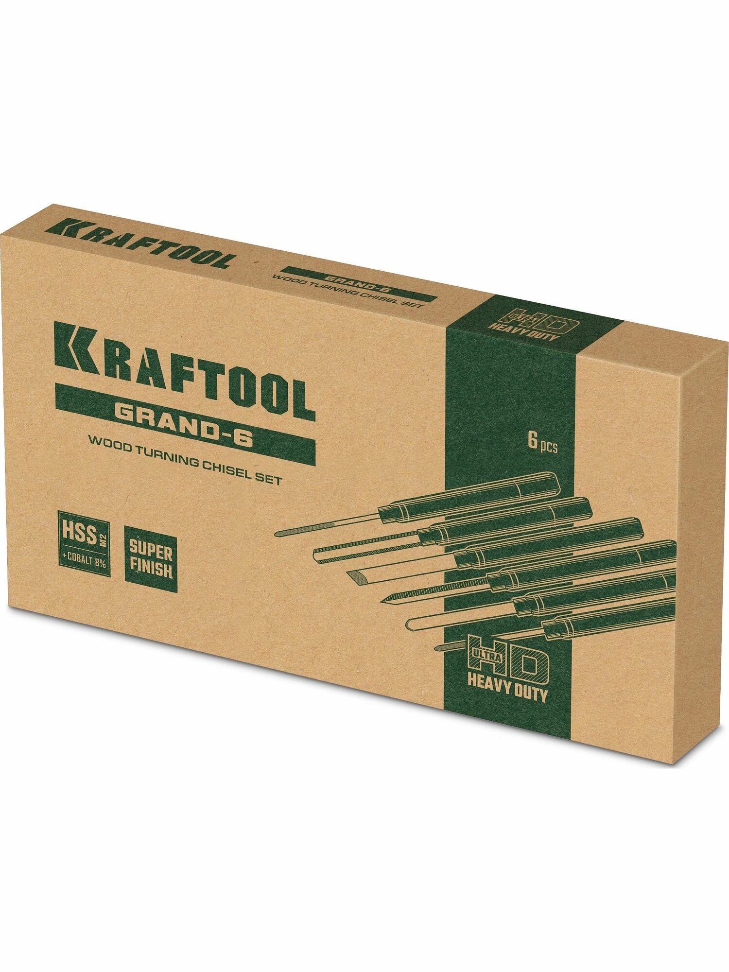 Набор токарных резцов по дереву KRAFTOOL Grand-6 6 предм.