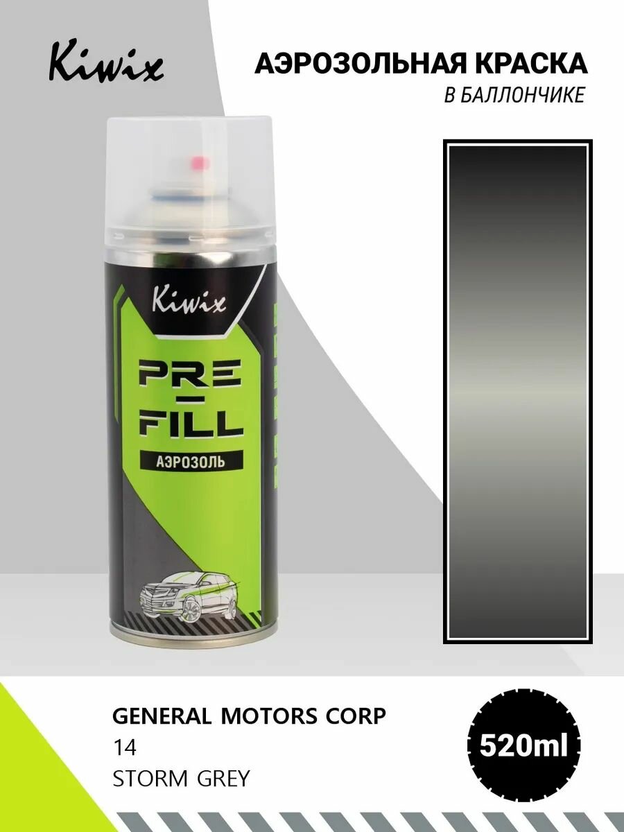 Аэрозольная краска GENERAL MOTORS CORP 14 STORM GREY 520мл