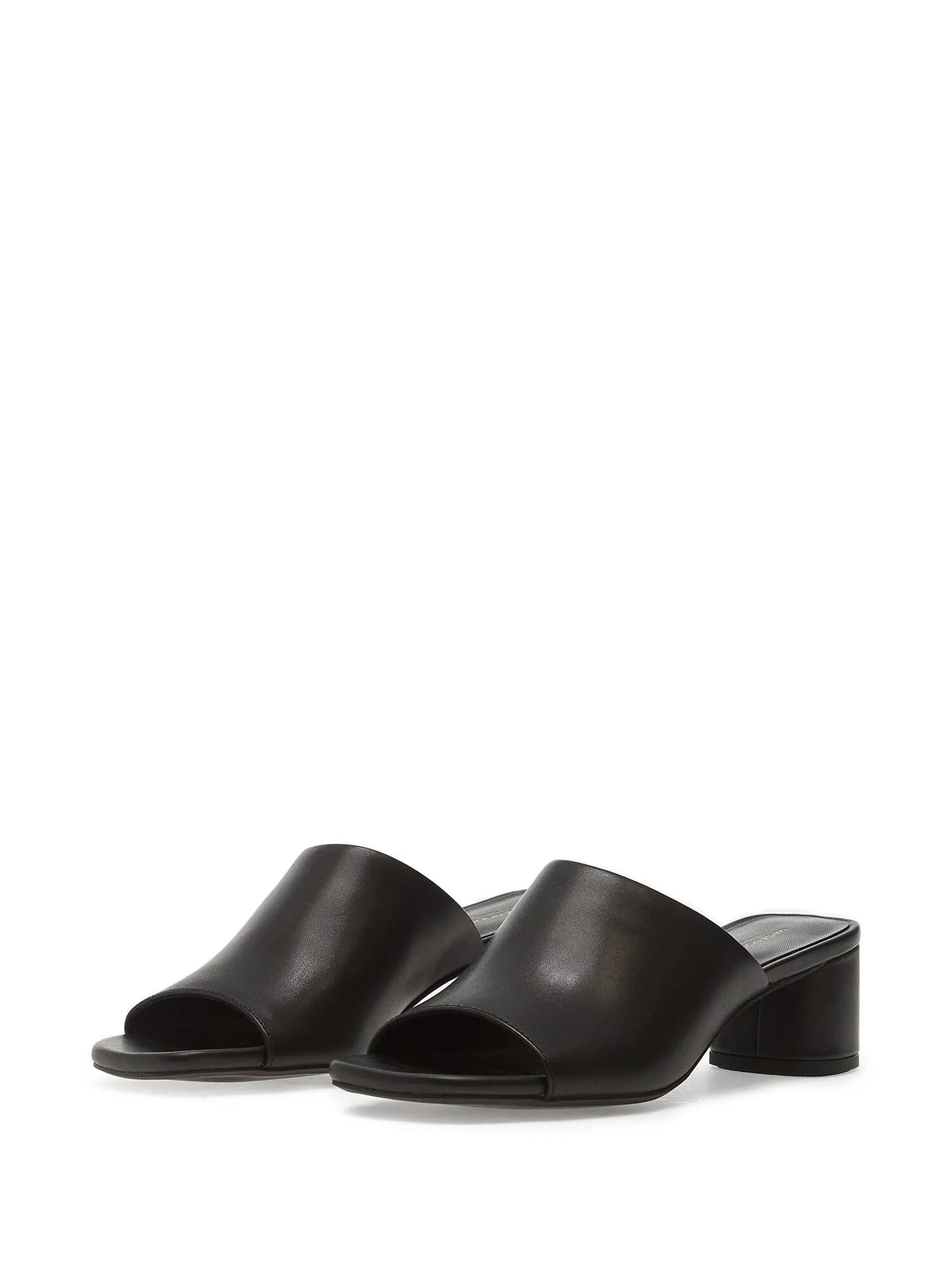 Мюли VAGABOND 45mm leather heeled mules, размер 38 EU, black/black — фото 1