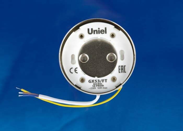 Светильник точечный GX53/FT Nickel 10 Prom накладной никель Uniel UL-00004148
