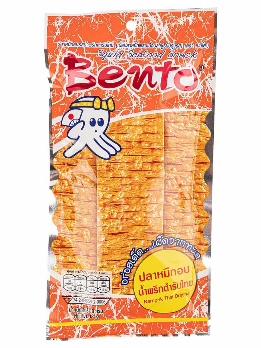 Запечённый кальмар с пастой Чили Bento (Таиланд), 18 гр