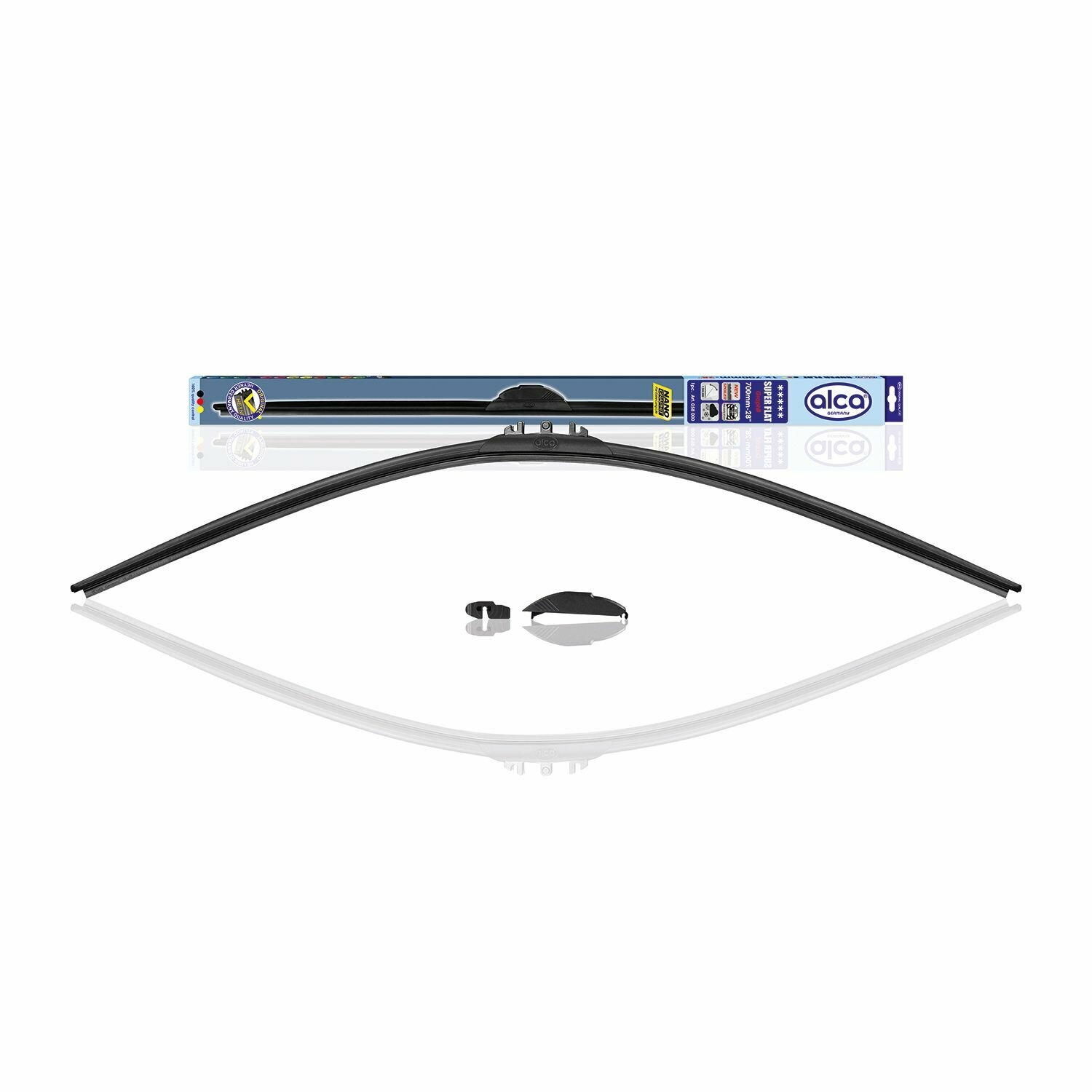 Щетка стеклоочистителя SUPER FLAT 70см/28" бескаркасная ALCA 058 000
