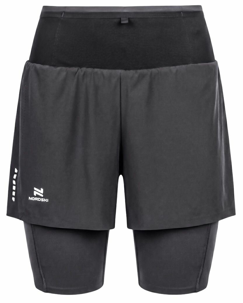 Шорты 2 в 1 Nordski Trail Black W NSW1111100, M