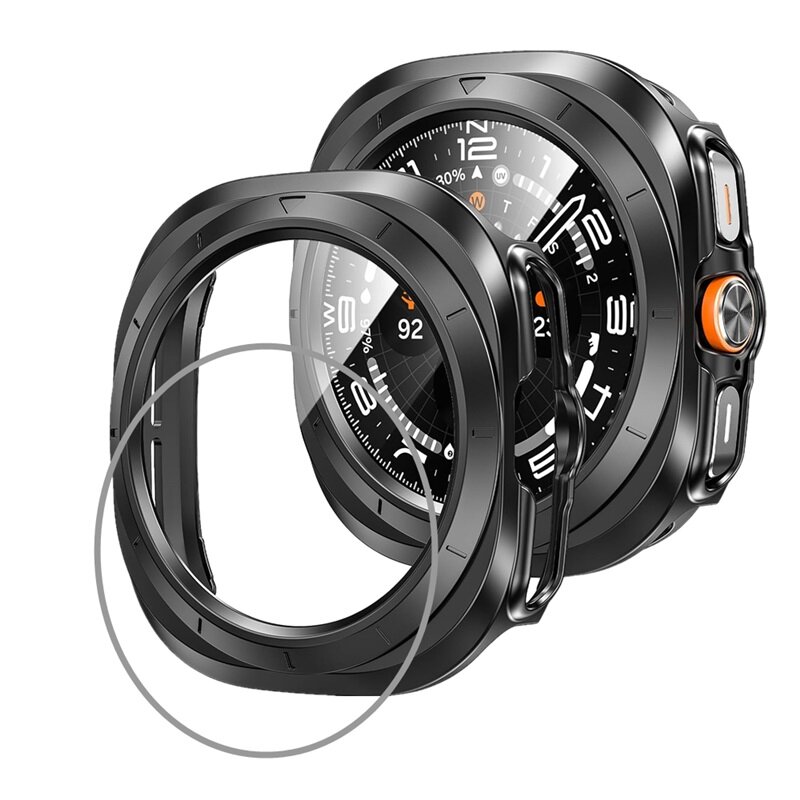 Корпус+Закаленное стекло для Samsung Galaxy Watch Ultra 47мм,2, пластик, чехол, black,2