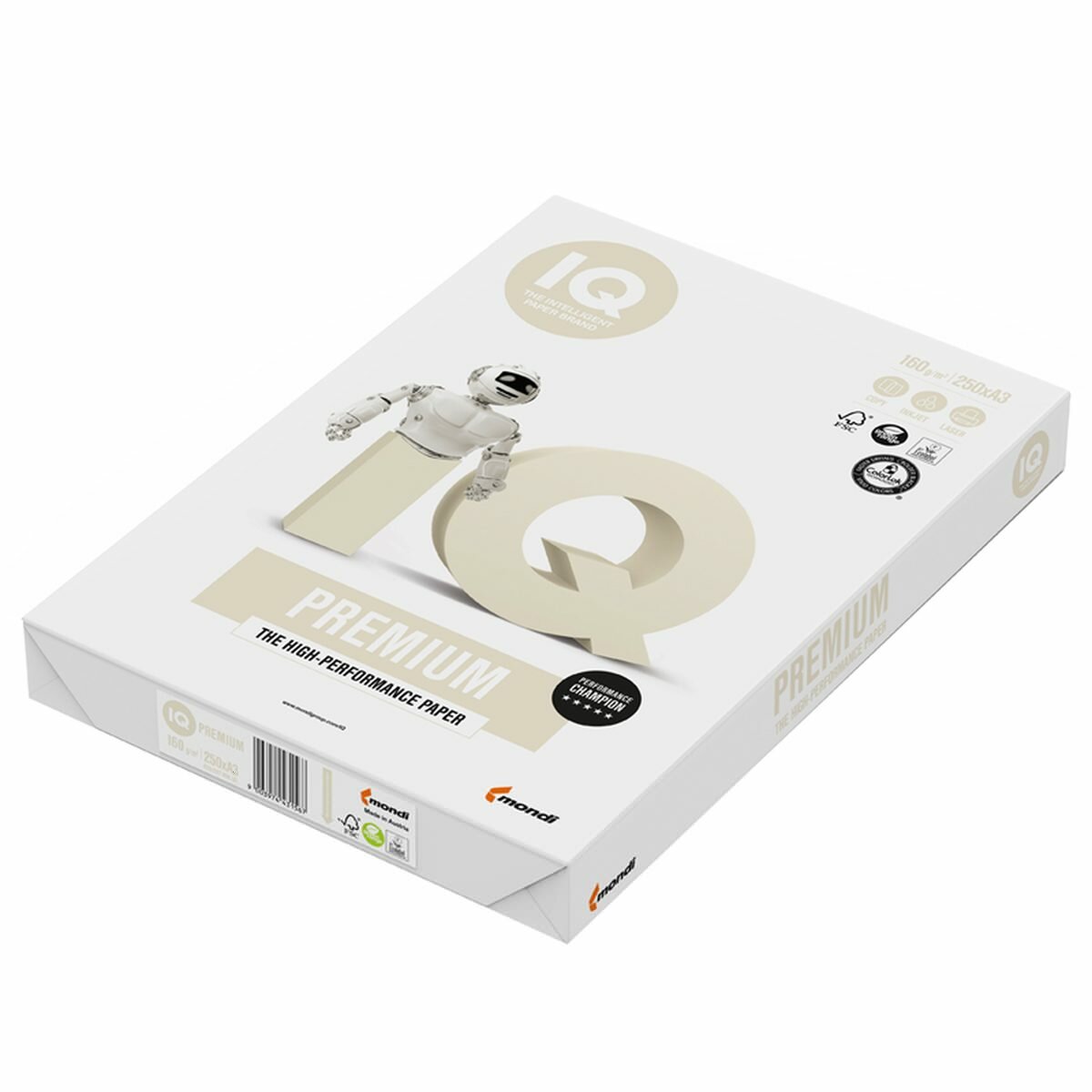 Бумага белая IQ Premium (А3, 160 г/кв. м, 172% CIE) 250 листов (284752)