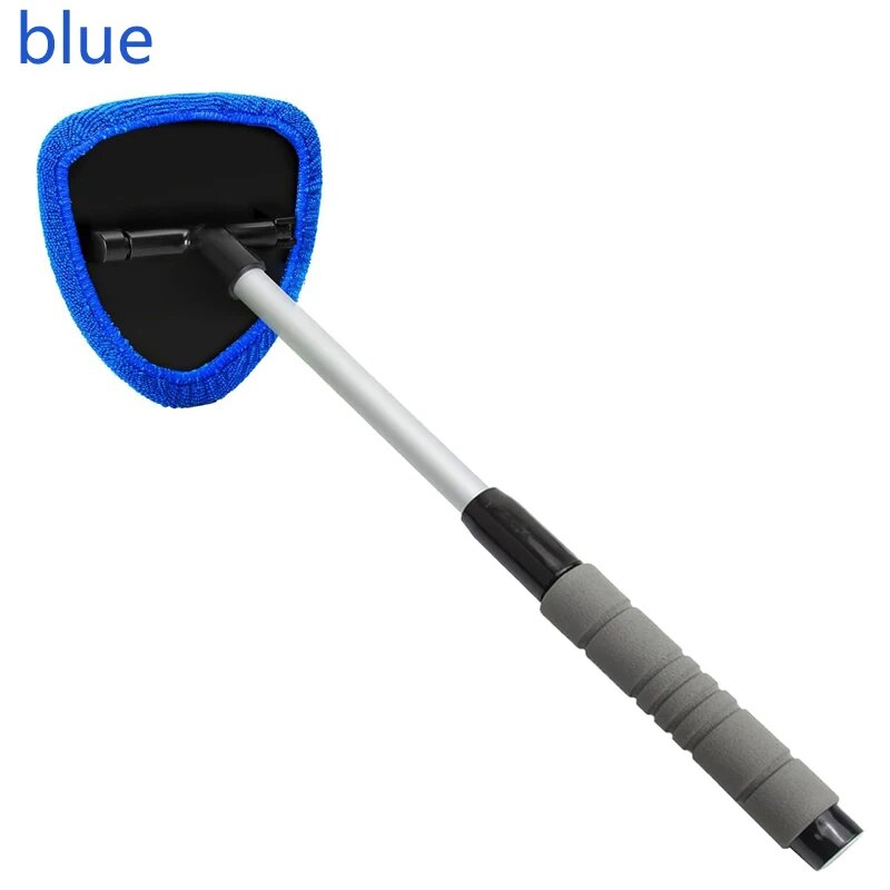Щетка для мытья окон автомобиля с выдвижной ручкой, blue