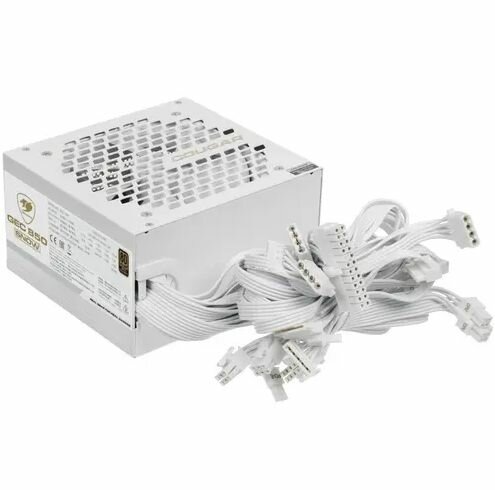 Блок питания Cougar GEC 850 SNOW 850W (CGR GCS-850) белый - 850 Вт, 80+ Gold, ATX 20+4 пин, 4 pin + 4 pin x2 CPU, 6 SATA, 4 x 6+2 pin PCI-E