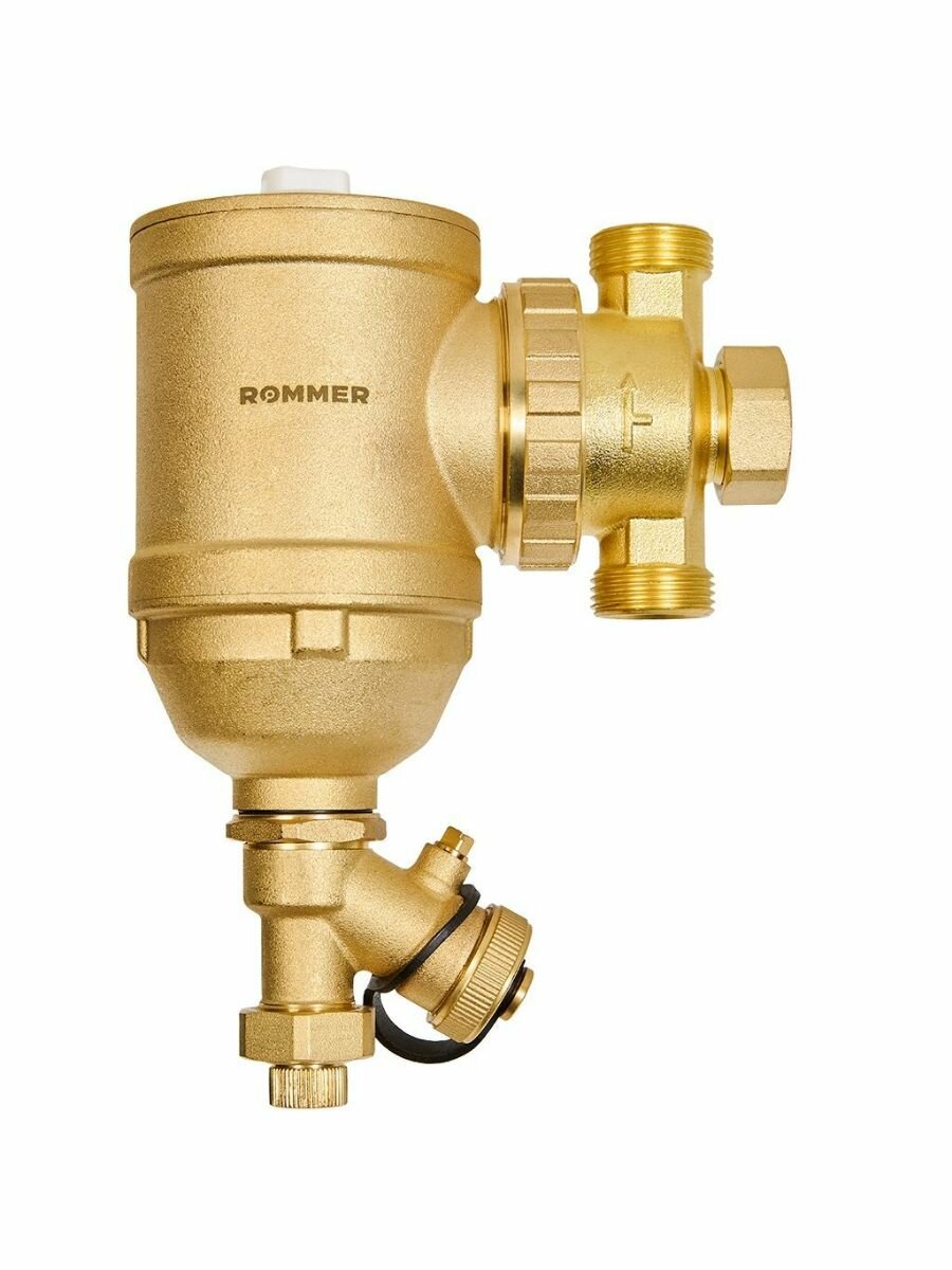 Магнитный сепаратор шлама ROMMER поворотный универсальный НР 3/4 корпус- латунь