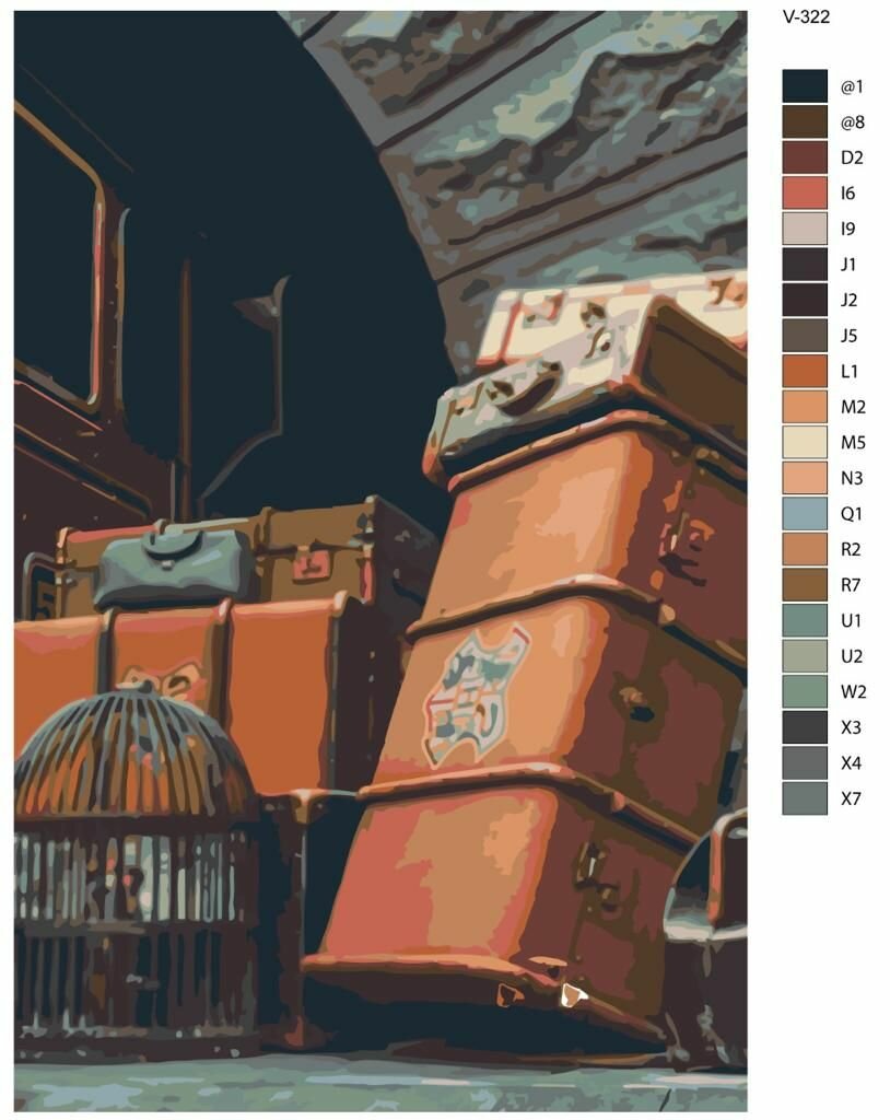 Картина по номерам V-322 "Гарри Поттер (Harry Potter). Кингс-Кросс", 40x60 см