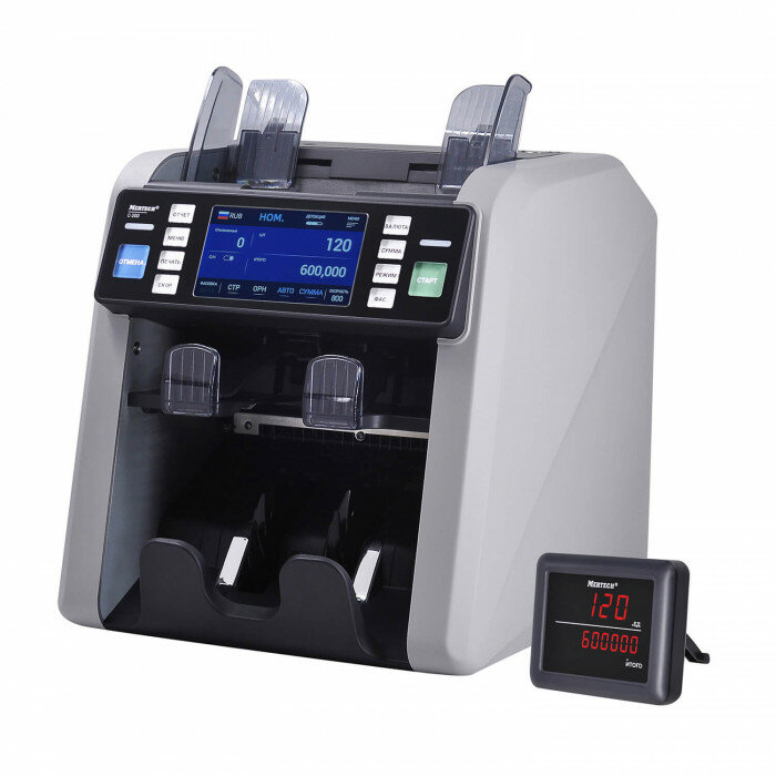 Счетчик банкнот с детектором подлинности Mertech C-200 DOUBLE CIS MG touch screen
