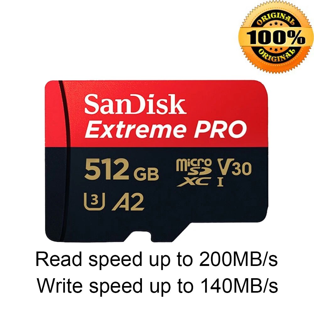 SanDisk microSD карта памяти C10 U1 Black 512G
