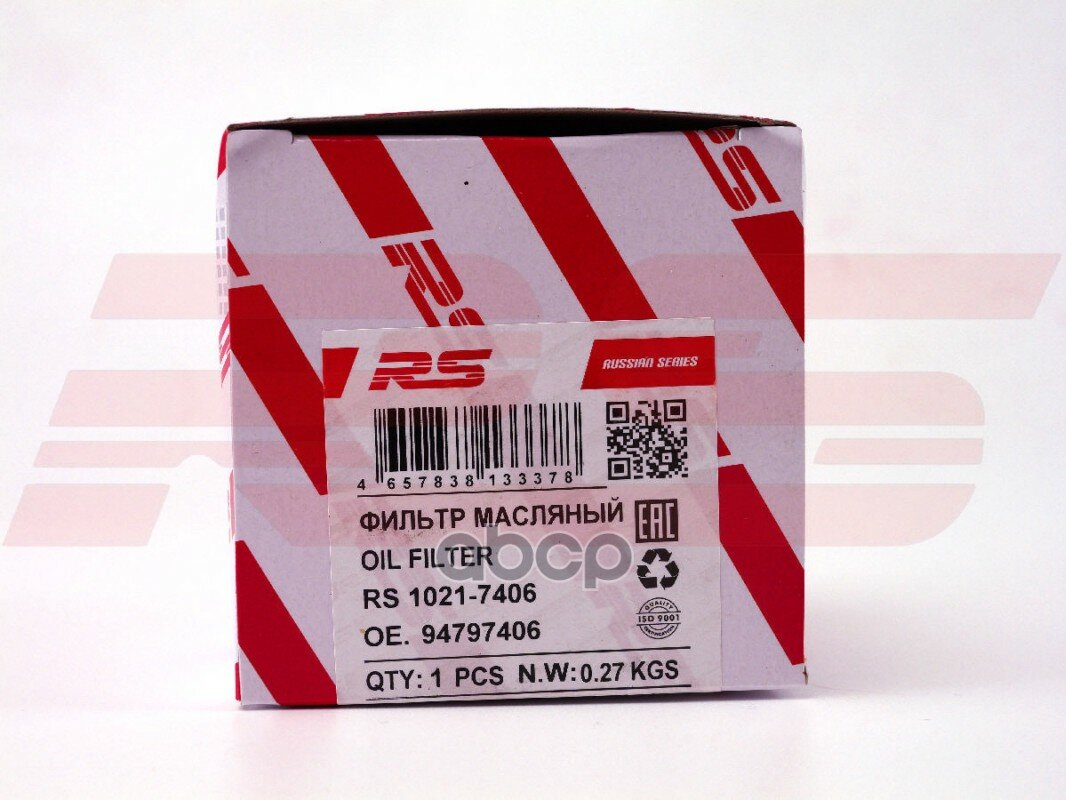 Фильтр масляный Nexia, Espero, Lanos, Aveo 1.4 DOHC, Lacetti, Captiva 2.4, Cruze 1.6 RS RECORD арт. RS10217406 - высокое