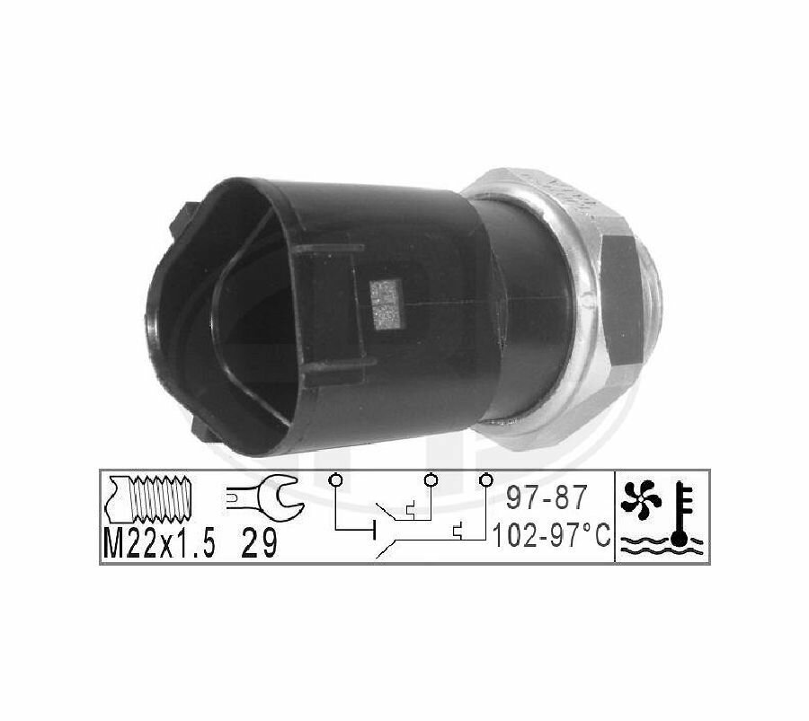 Датчик, включение вентилятора SKODA FABIA/OCTAVIA, VW BORA/GOLF IV, ERA, 330230