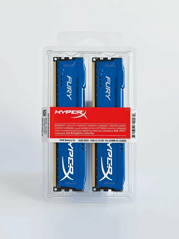 Оперативная память Beast Blue 16GB (2x8GB) DDR3 1600MHz DDR3, 1600 МГц, 2 x 8 ГБ (HX316C10FK2/16)