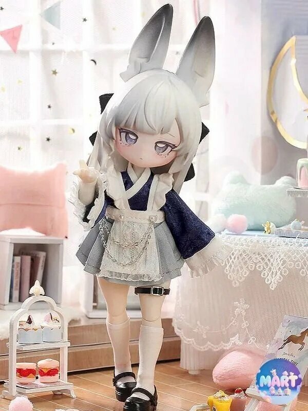 Кукла BJD 1/12 шарнирная Moon Jumping Time Bunny Series блайнд-бокс/Фигурка сюрприз/аниме с одеждой и аксессуарами-Qinghe