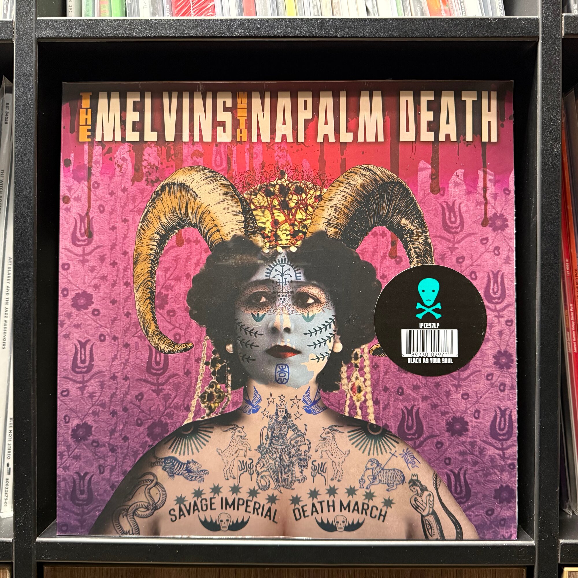 Виниловая пластинка MELVINS with NAPALM DEATH - Savage Imperial Death March (still sealed, LP) LP Винил