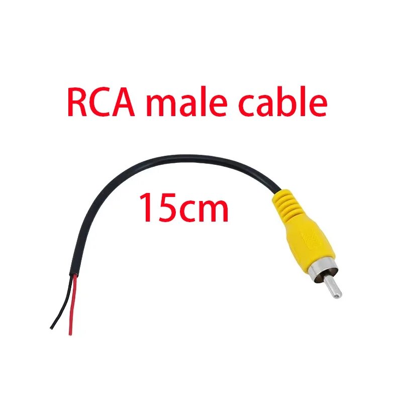 Аудиокабель RCA 15 см — короткий разъем AV (штекер/гнездо) для спутниковых колонок, навигационных систем и передачи сигнала