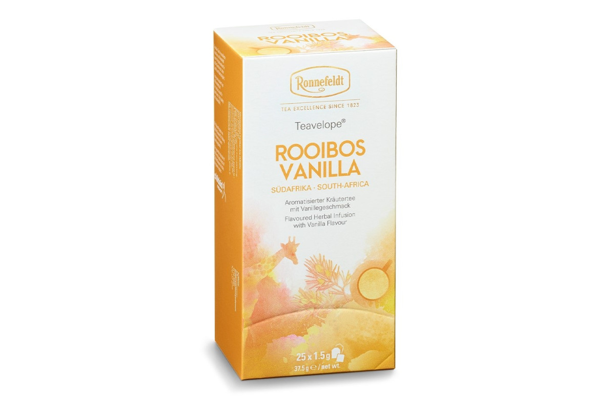 Чай пакетированный Ronnefeldt Rooibos Vanilla, травяной, на чашку 25 пакетов