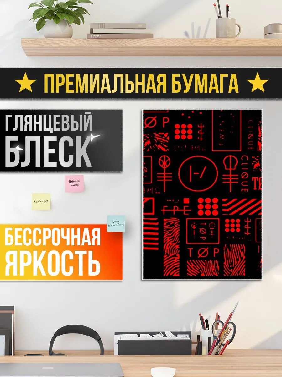 Постер на стену Twenty one pilots pattern rock — фото 1