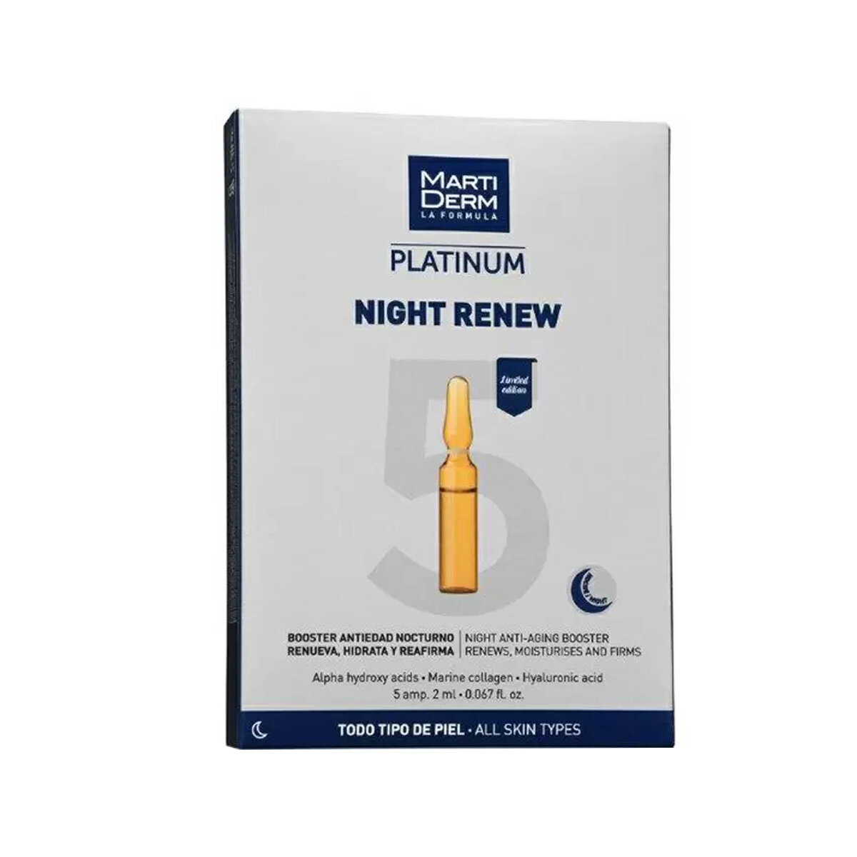 MartiDerm Ампульная сыворотка для лица Platinum Night Renew Сыворотка 5*2мл