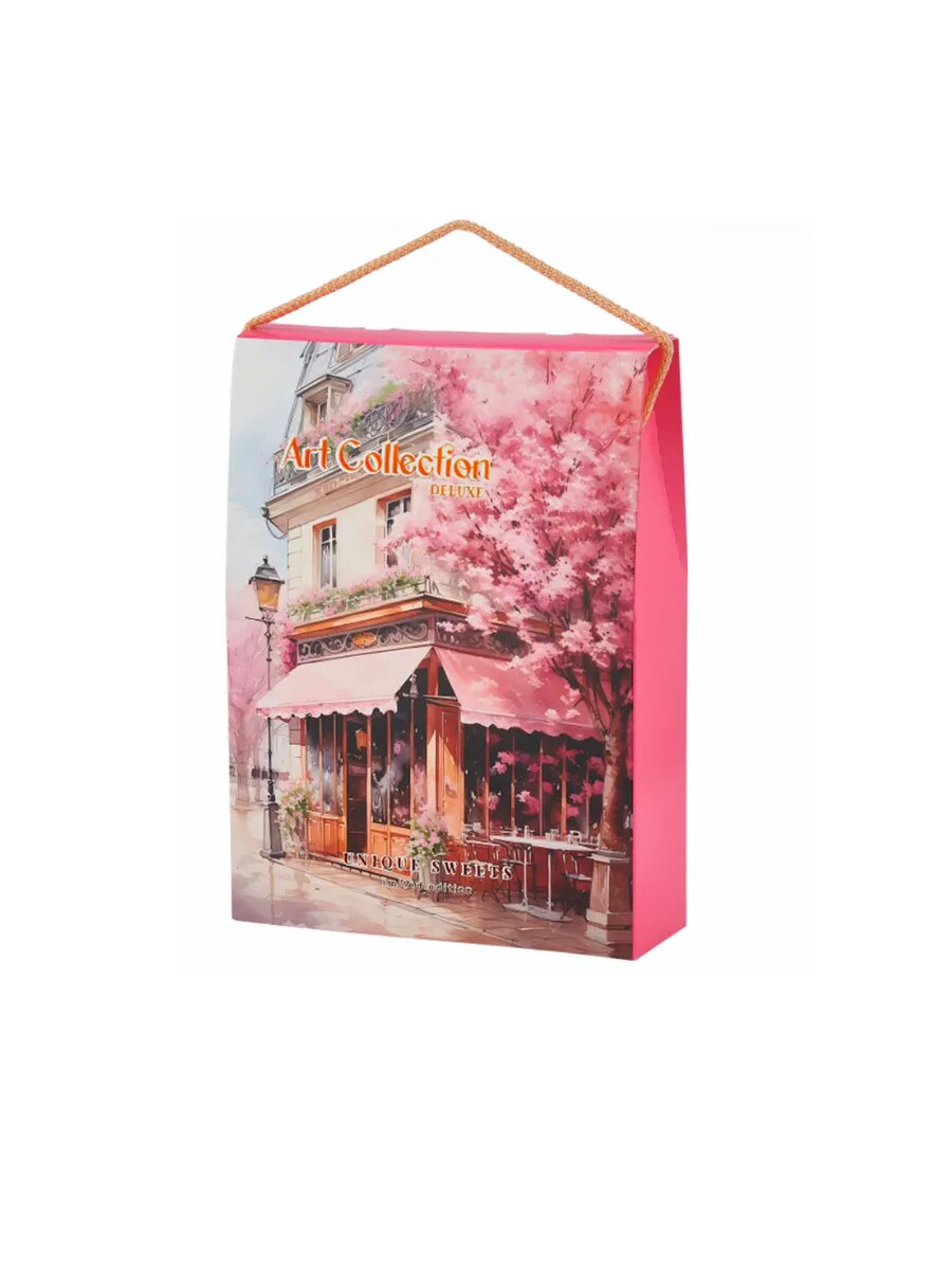 Юниаква Конфеты Art Collection розовая коробка, 180г