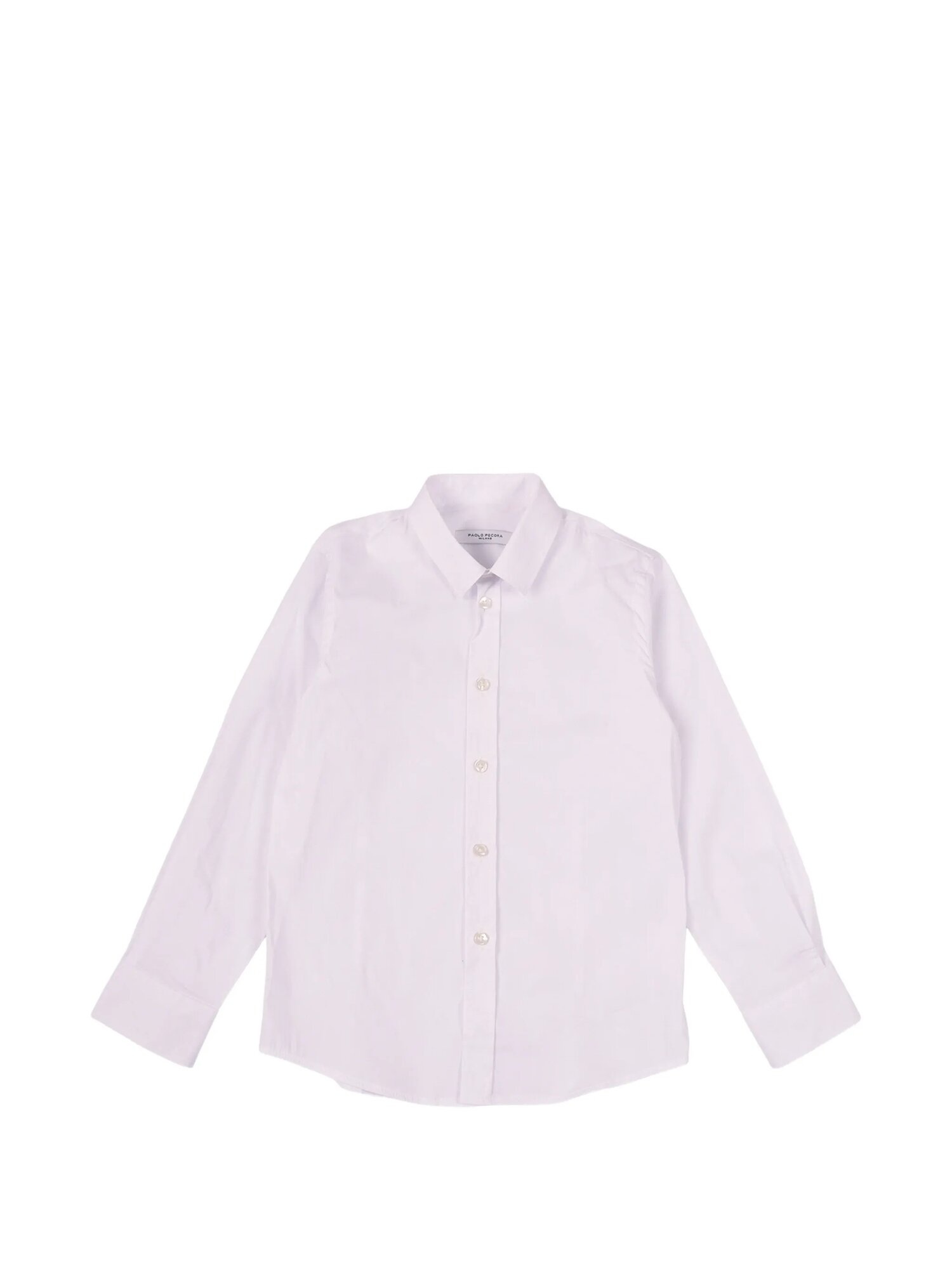Рубашка Paolo Pecora Button-up long-sleeve shirt, размер 4 года, бежевый/белый