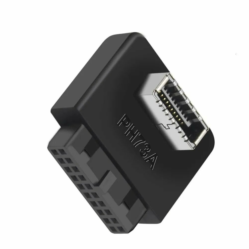 USB-адаптер на передней панели TypeE to USB3.0 с 19/20-контактным внутренним вертикальным разветвителем для материнских плат Type C