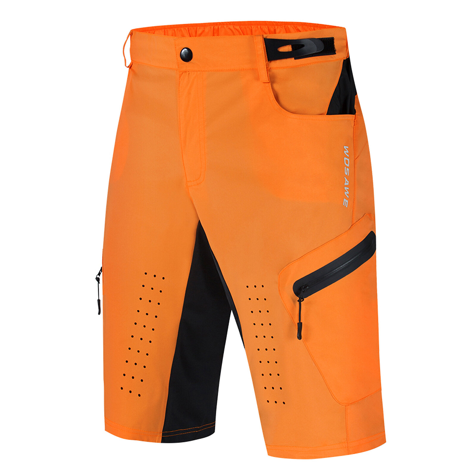 Шорты для цикла Men Loose Fit, Полиэстер, Дыхательные, Быстро сушащиеся, Черный/Темно-синий/Оранжевый, Размеры US M/L/XL/XXL/3XL, Вес 234г/8.2oz (XL), Для активного отдыха, бега, велосипедного катания, повседневного ношения, Пакет содержит 1 шт.