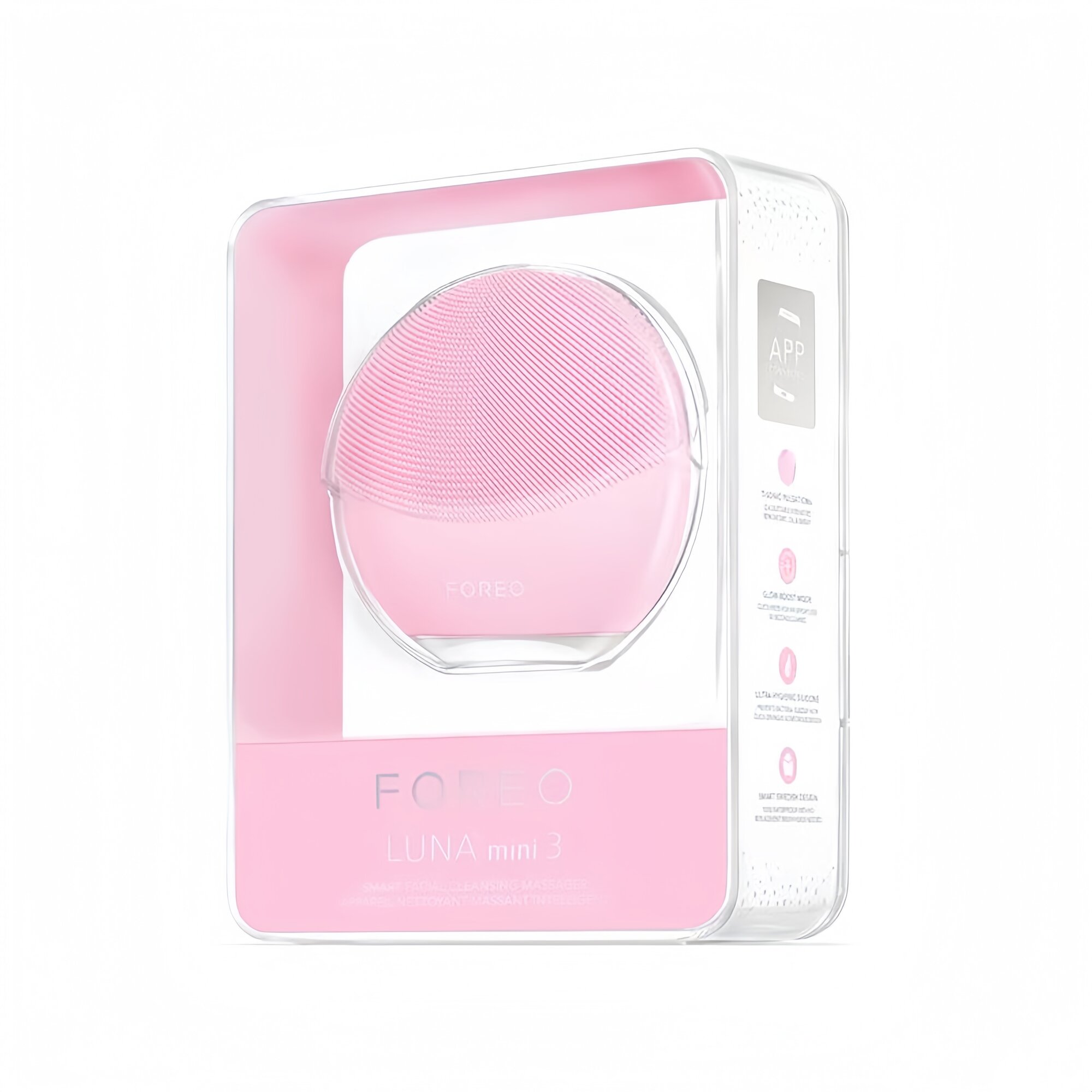 FOREO LUNA mini 3 Электрическая очищающая щеточка для лица для всех типов кожи, Pearl Pink