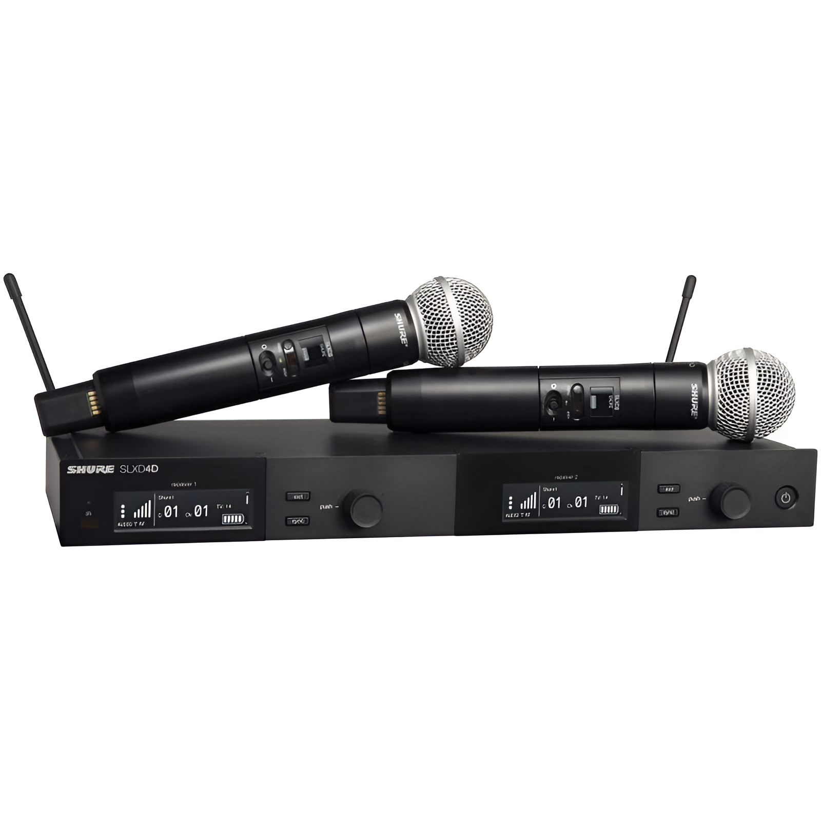 SHURE SLXD24DE/SM58 H56 двухканальная цифровая радиосистема с двумя ручными передатчиками SM58 518-562MHz