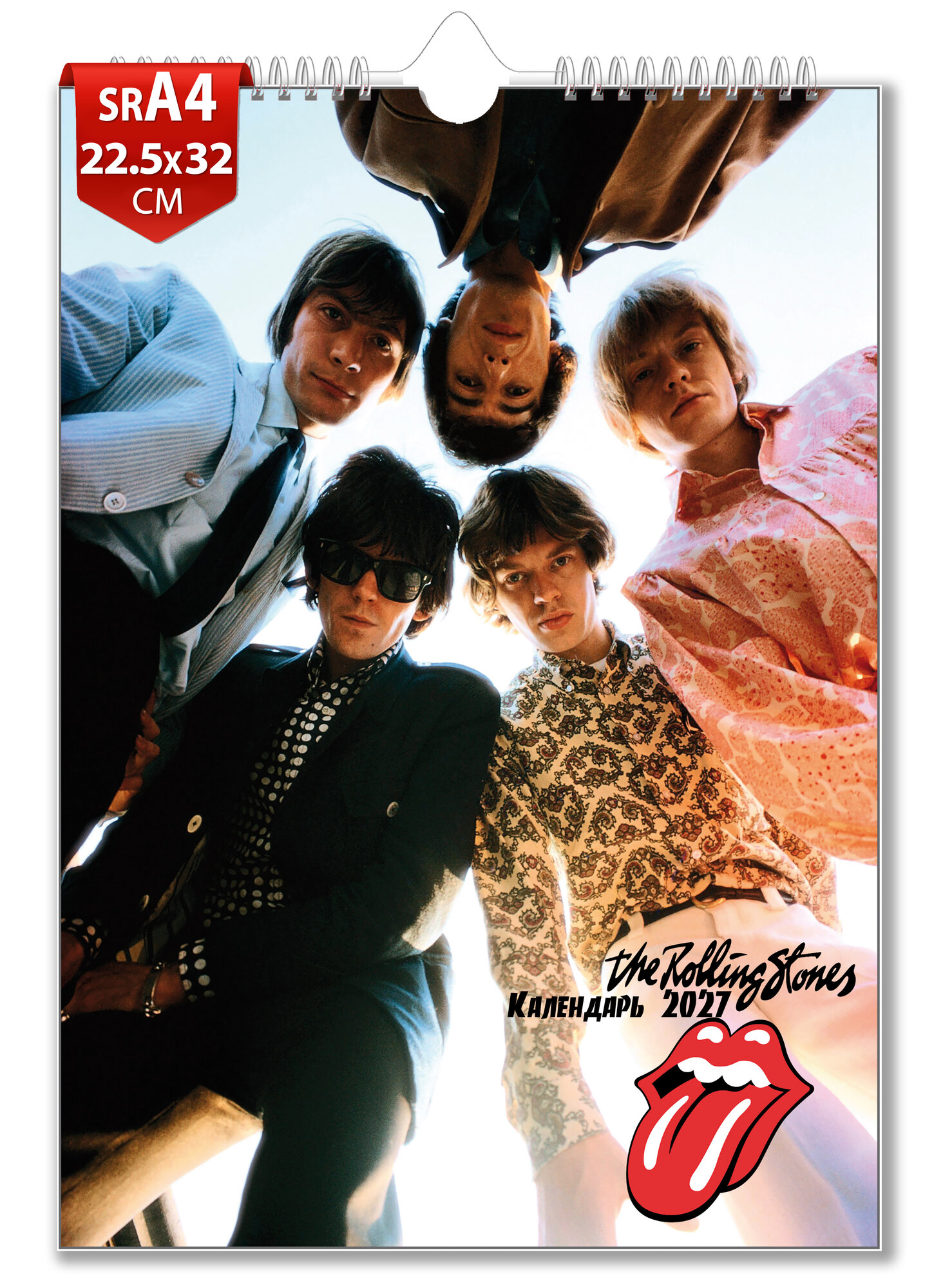 Настенный перекидной календарь 2027 Роллинг Стоунз The Rolling Stones srA4 (22,5 х 32 см)